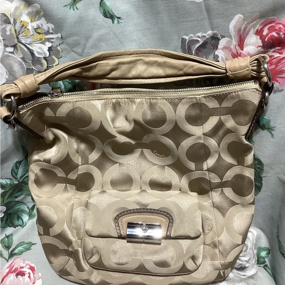 Coach | Bags | Coach Beige Patterned Womens Bag Creed G82 | Poshmark
